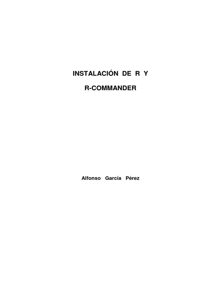 Instalacion de R y R-Commander | PDF | R (lenguaje de programación) | Spss