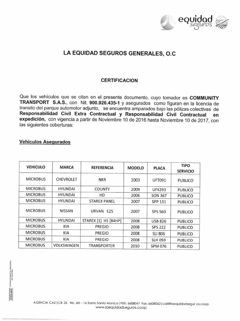 Certificado Poliza | PDF