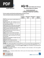 Aq - 10 - Inventário de Rastreio - Infancia | PDF | Psicologia | Lazer
