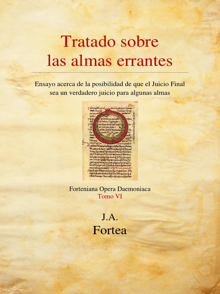 P. Fortea - Tratado Sobre Las Almas Errantes | PDF | Purgatorio | Demonios