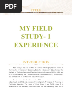 A Portfolio in Field Study 1 | PDF | Educational Assessment | Teachers