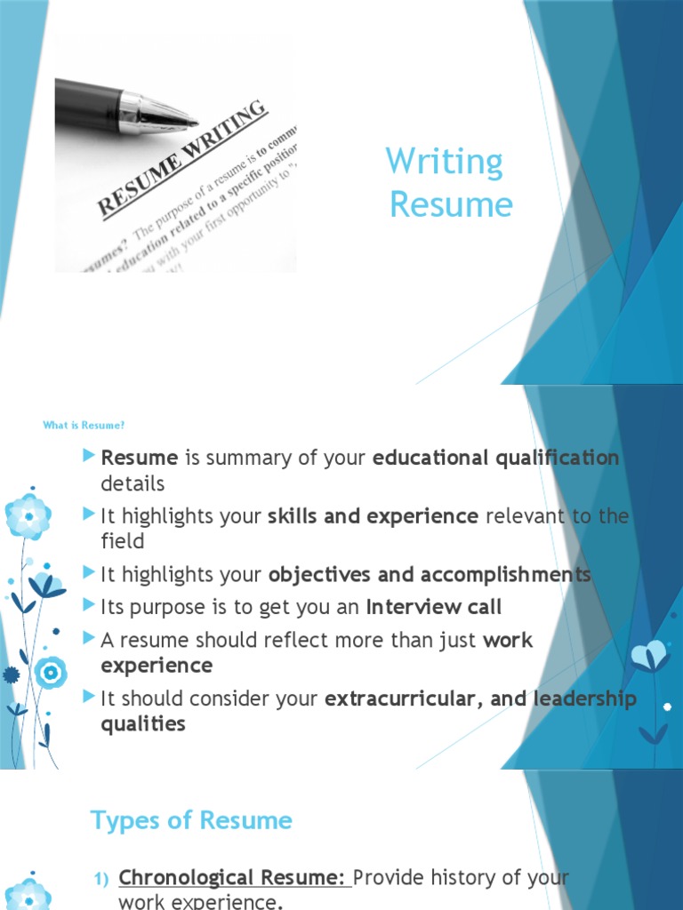 Writing Resume Work Immersion | PDF | Résumé