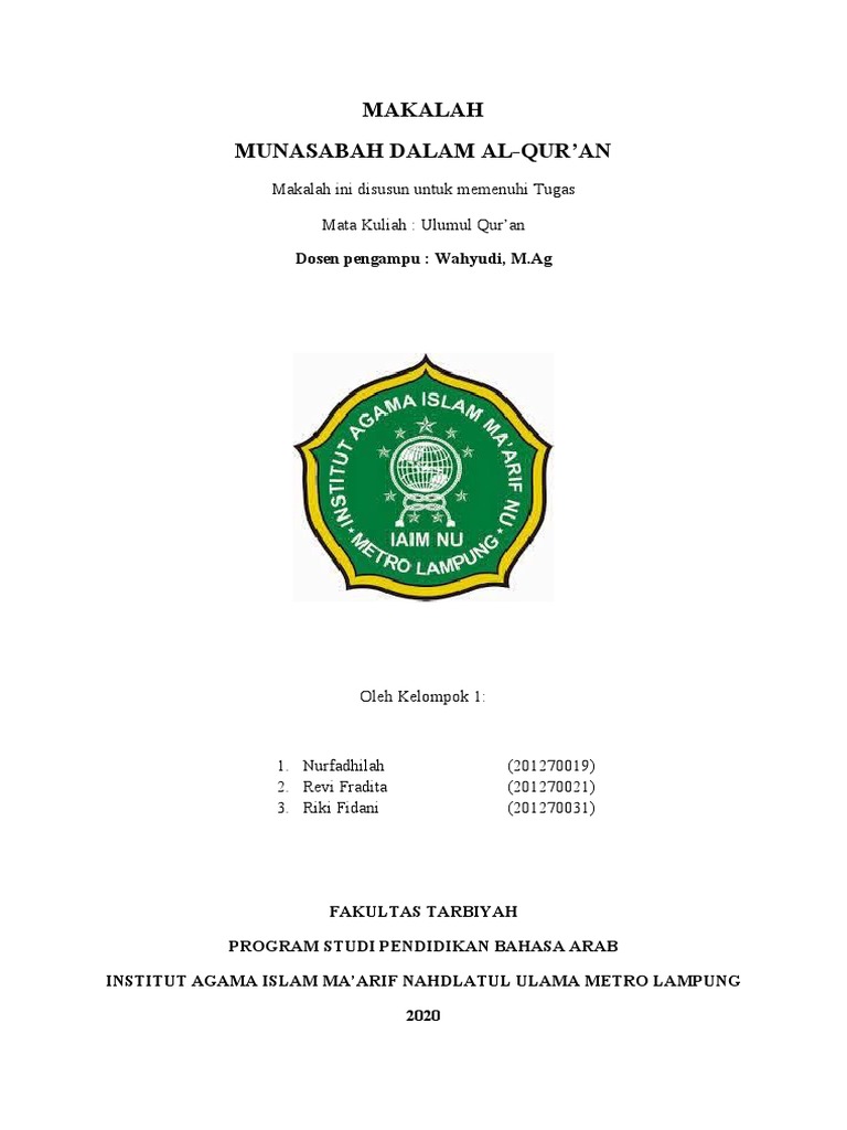 Memahami Munasabah dalam Al-Qur'an | PDF