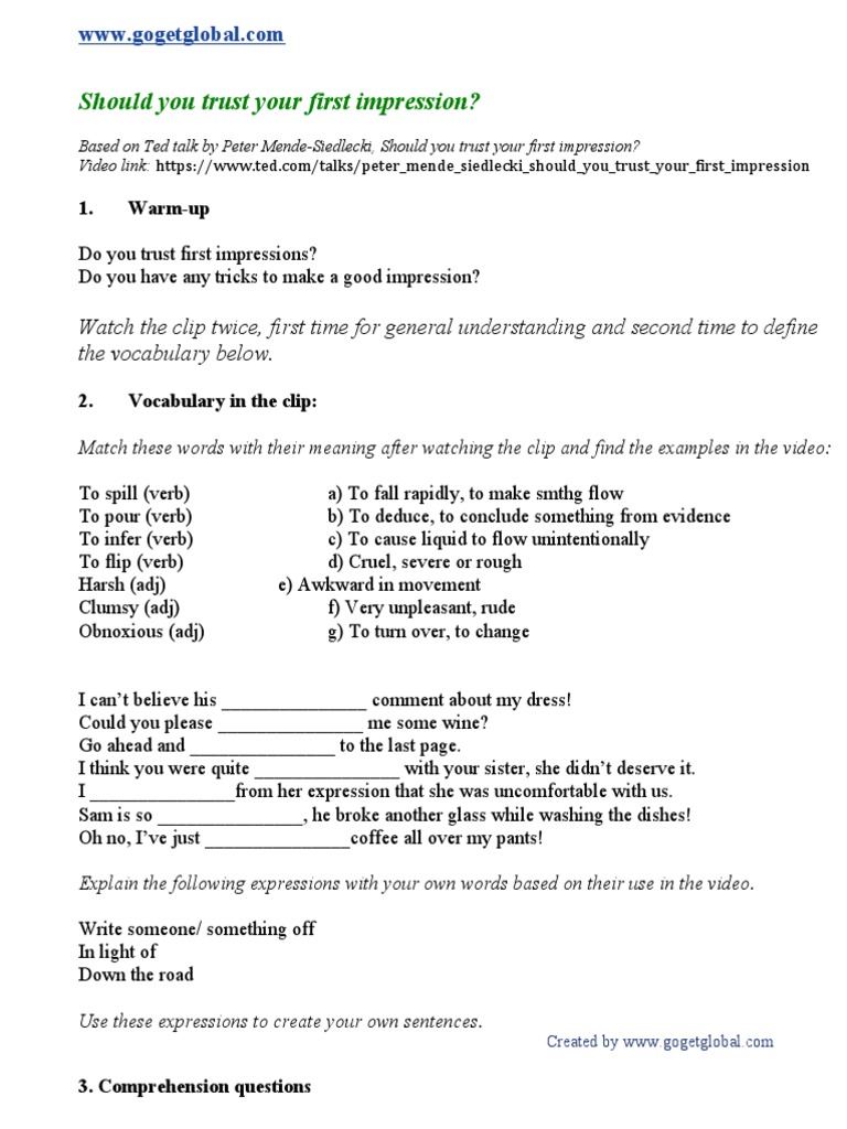 Body Language English Lesson Plan Conversation Topics Dialogs ...