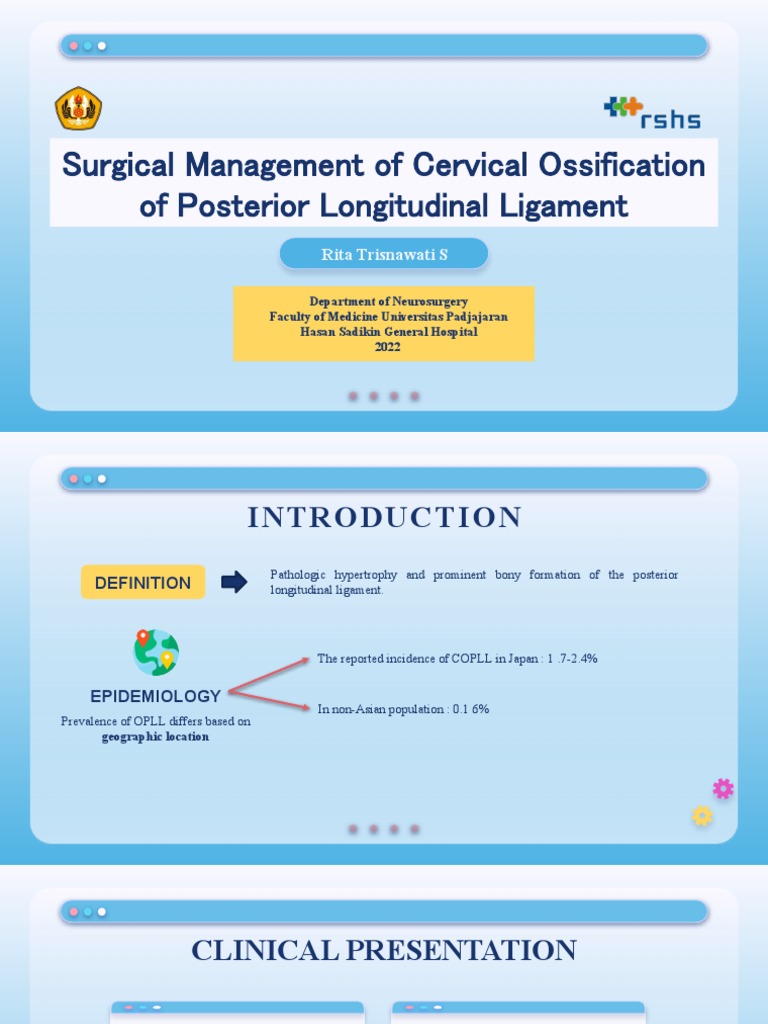 Cervical OPLL Surgical Management Guide | PDF | Vertebral Column ...