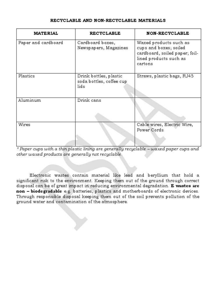 Waste Segregation Plan | Download Free PDF | Recycling | Electronic Waste