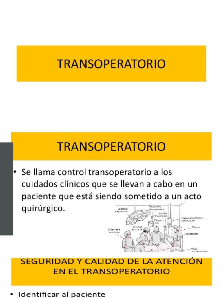 Cuidados Transoperatorios | PDF