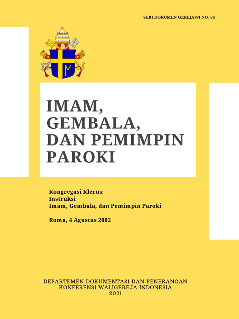 Seri Dokumen Gerejawi No 64 IMAM GEMBALA DAN PEMIMPIN PAROKI | PDF