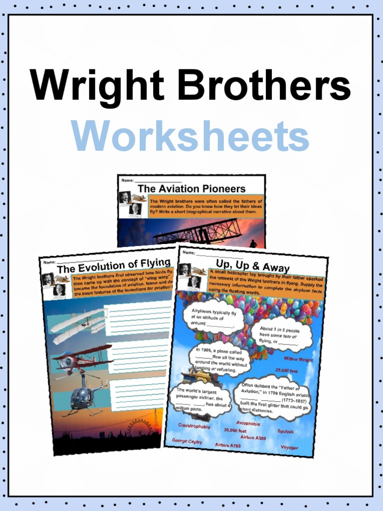 Worksheets: Wright Brothers | PDF | Wright Brothers | Wright Flyer