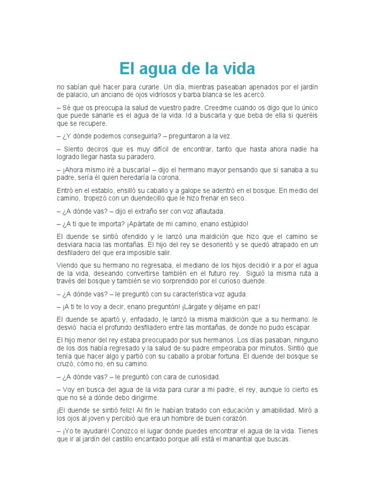 El Agua de La Vida | PDF