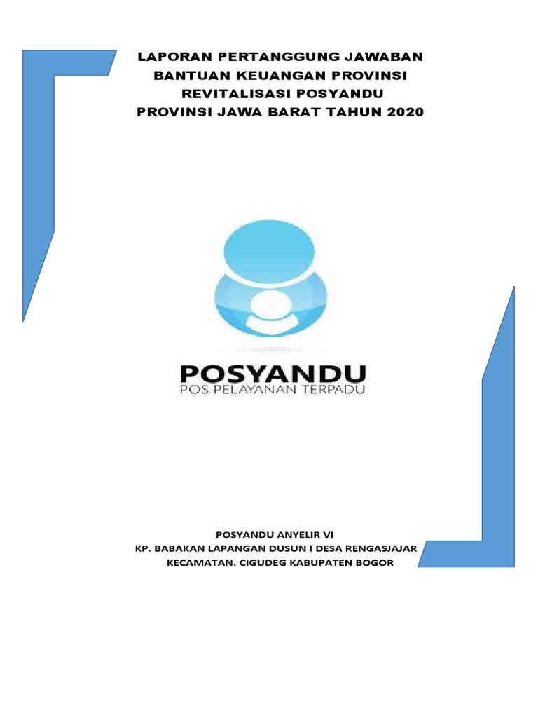 LPJ Revitalisasi Posyandu 2020 | PDF