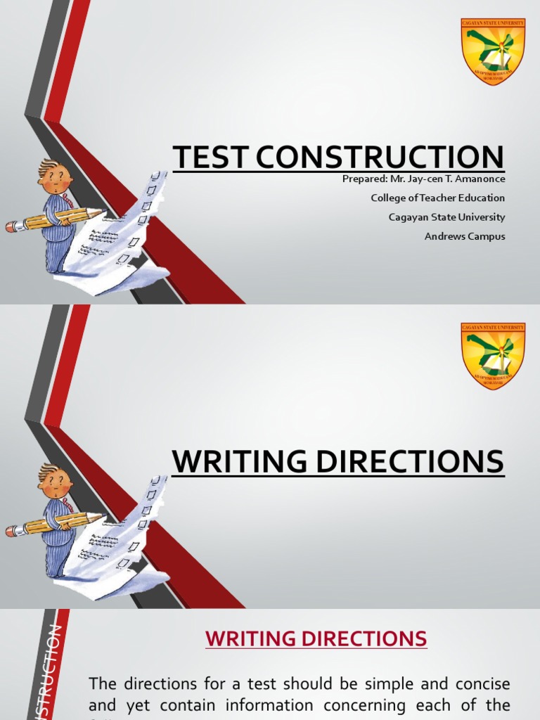 Part 2 Writing Directions and Traditional Tests | PDF | Multiple Choice ...