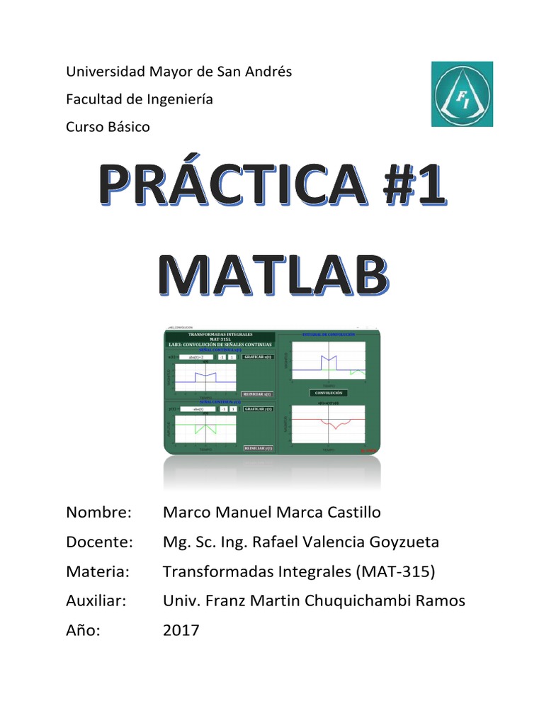 PRACTICA Matlab Transformadas Integrales | PDF | Pi | Circulo