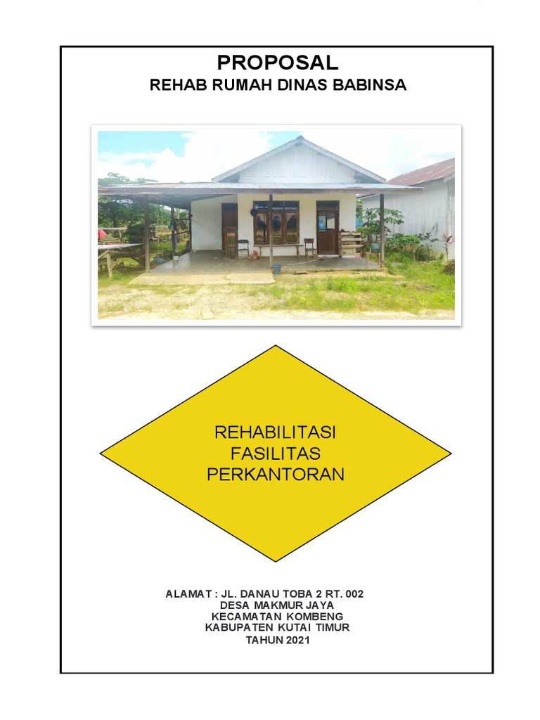 Proposal Rehab Rumah Dinas Babinsa - Dinas PU | PDF