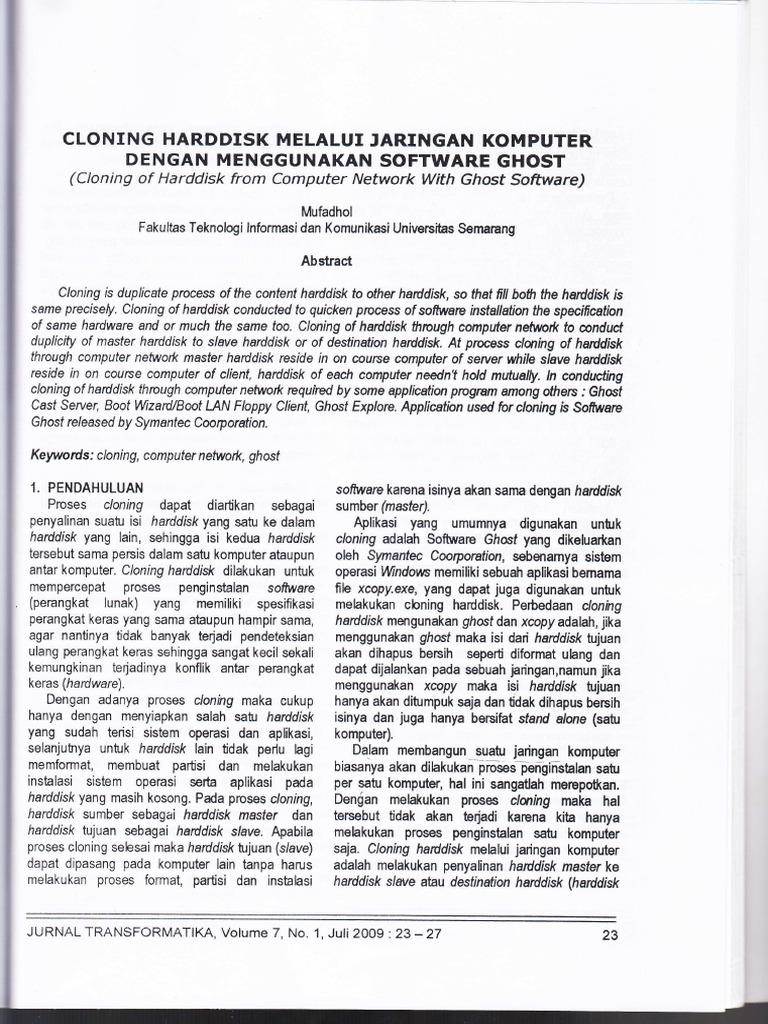 Cloning Harddisk Melalui Jaringan Komputer Dengan Menggunakan Software ...