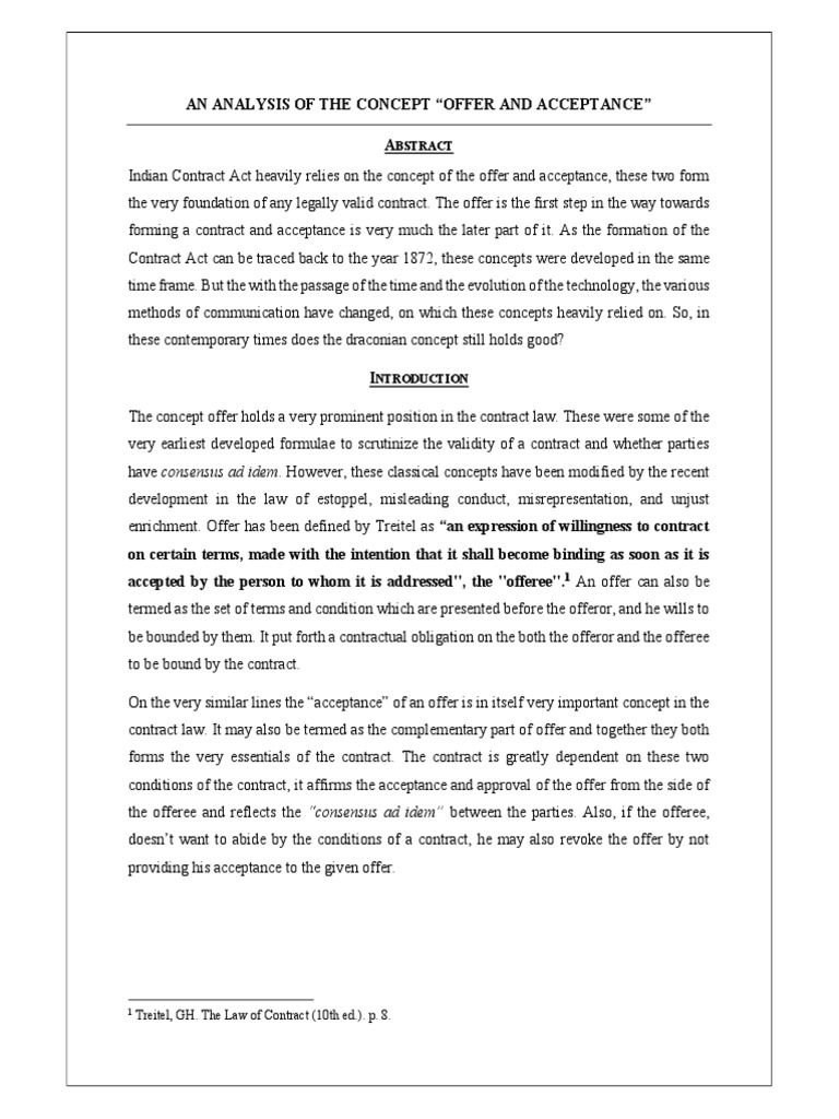 Bstract: Treitel, GH. The Law of Contract (10th Ed.) - P. 8 | PDF ...