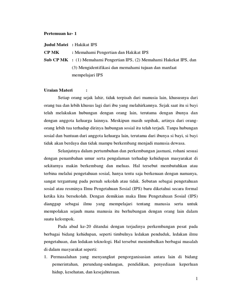Materi K.D.IPS | PDF