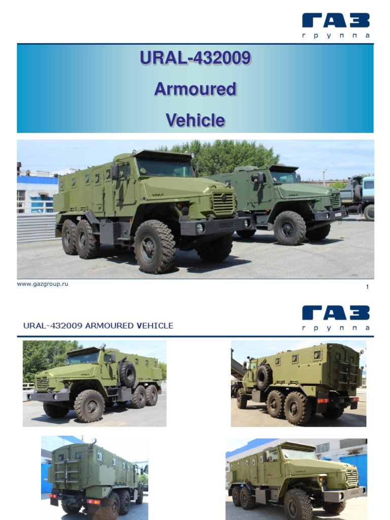 URAL-432009 Armoured Vehicle Overview | PDF | Tanks | Truck