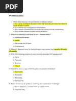 Diabetes Mellitus Practice Questions | PDF | Hyperglycemia | Diabetes ...