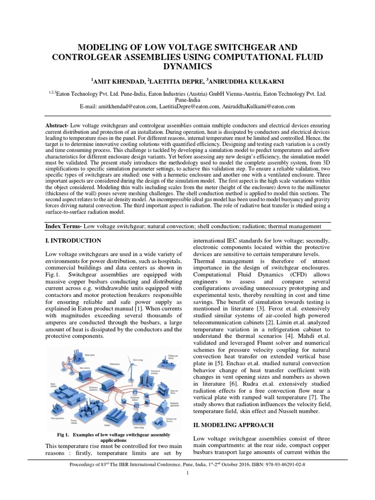 Modeling of Low Voltage Switchgear and Controlgear Assemblies Using ...