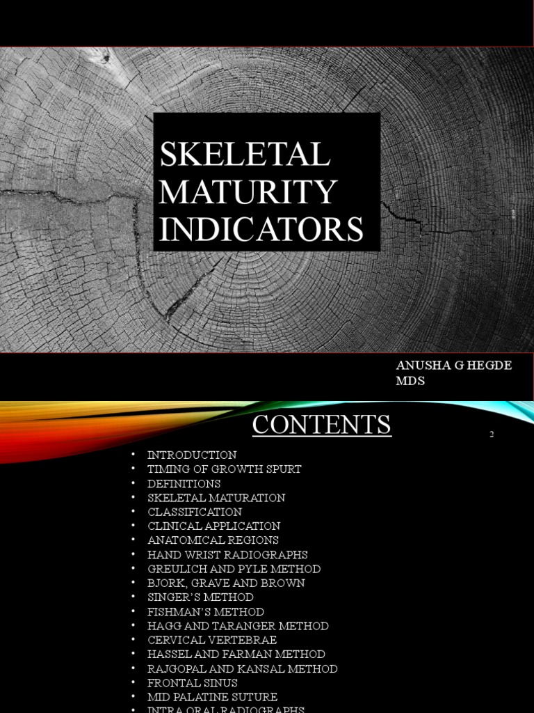 My Skeletal Maturity Indicators | PDF