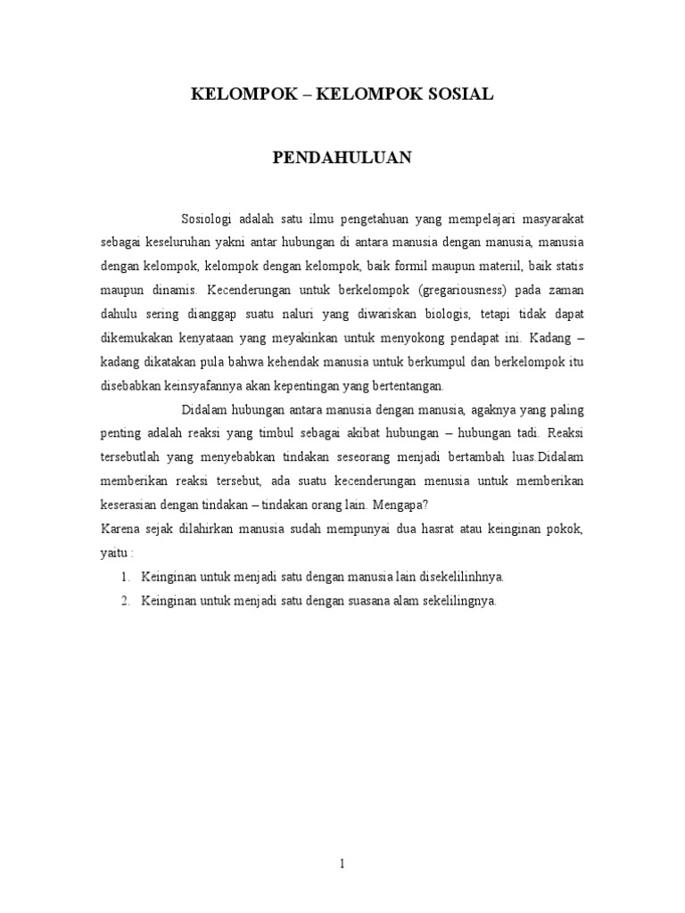 Gambar Kelompok Sosial Primer | PDF | Sains & Matematika