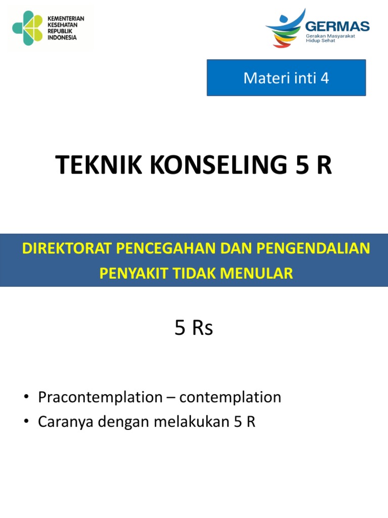 Teknik Konseling 5 R: Materi Inti 4 | PDF