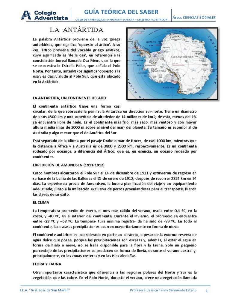 Explorando la Antártida: Clima y Recursos | PDF | Antártida | Ciencias ...