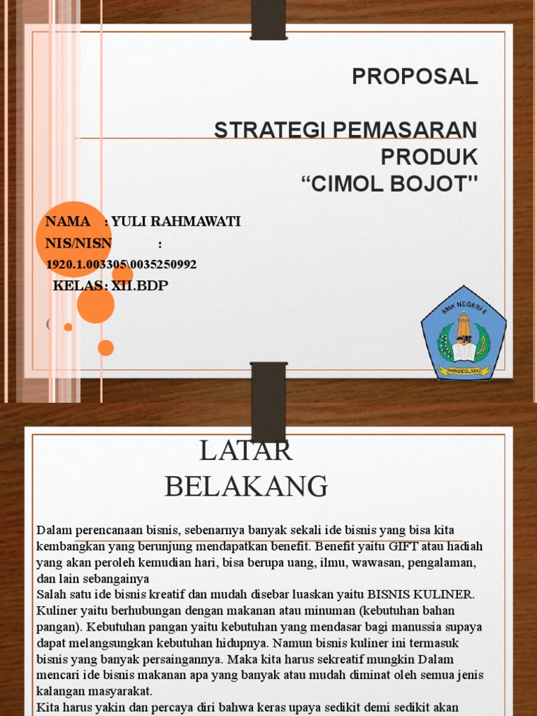 Proposal Usaha Kuliner Cimol Bojot | PDF