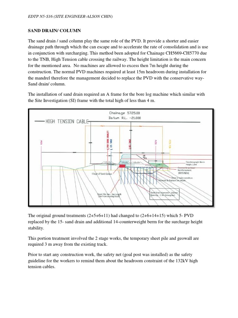 Sand Drain | PDF | Borehole | Drainage