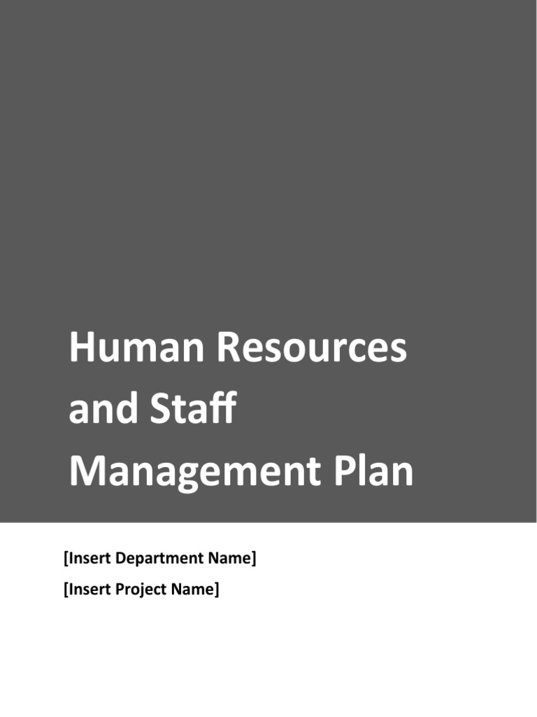 HR and Staff Management Plan Template With Instructions | PDF | Project ...