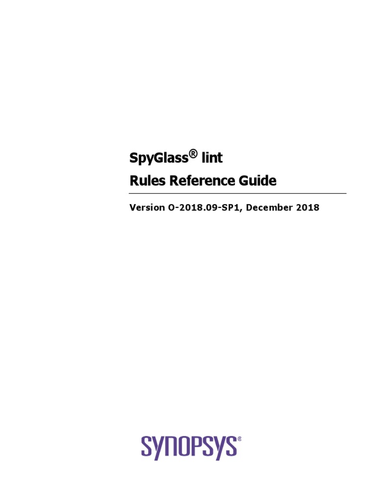 SpyGlass LintRules Reference | PDF