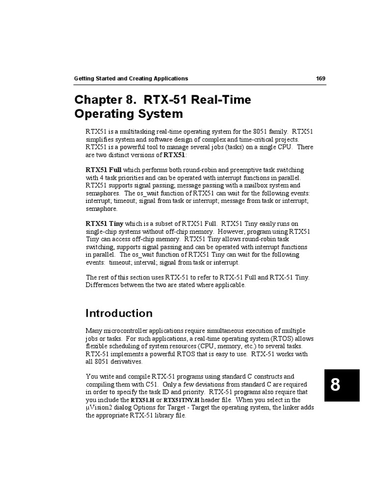 RTX-51 RTOS for 8051 Developers | PDF | Operating System | System Software