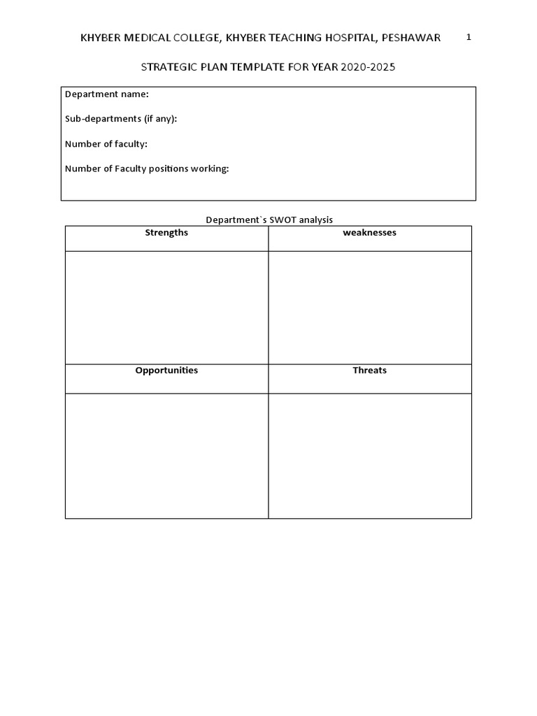 Strategic Plan-Final Template | PDF