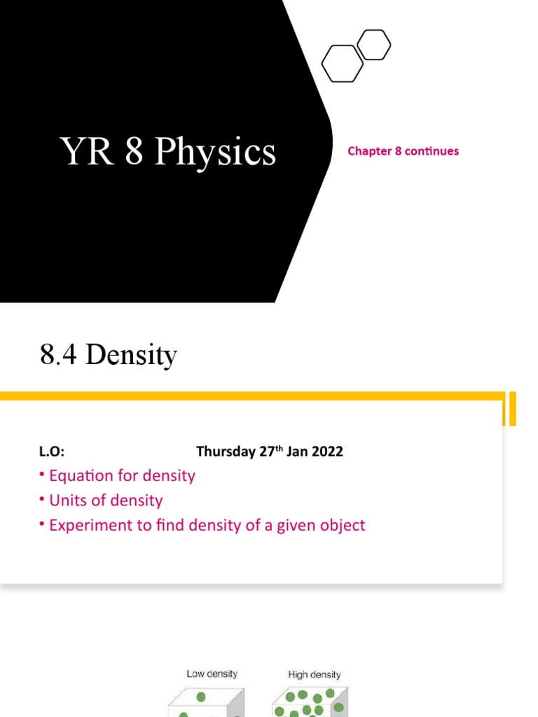 YR 8 Physics: Chapter 8 Continues | PDF
