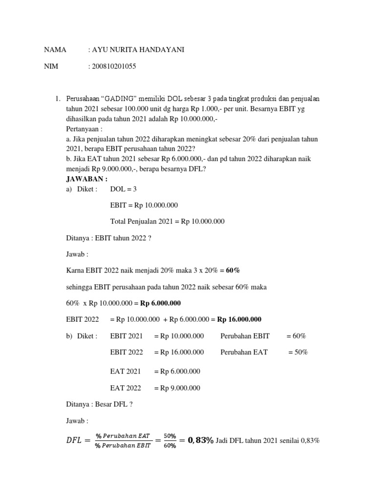 Ayu Nurita Handayani-1055-Tugas Latihan | PDF