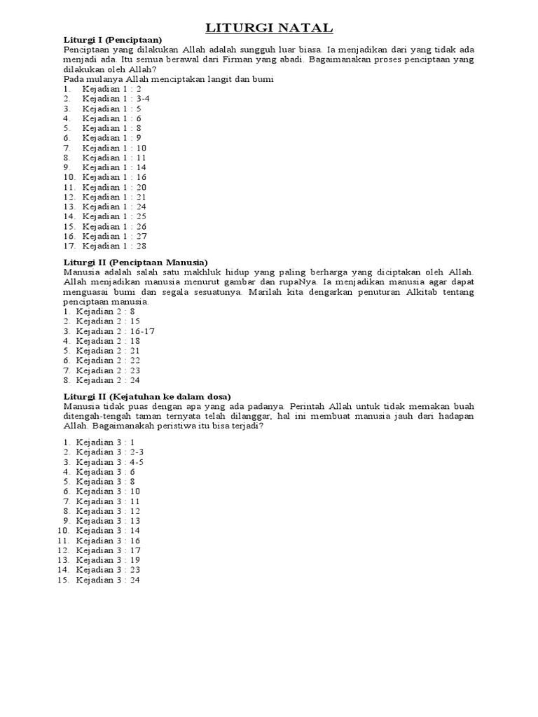 Liturgi Natal (SM) | PDF | Ilmu Sosial | Agama & Spiritualitas
