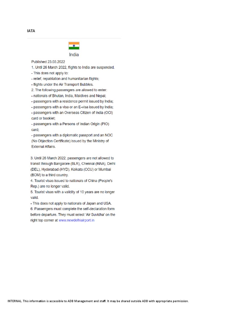 INTERNAL. This Information Is Accessible To ADB Management and Staff ...