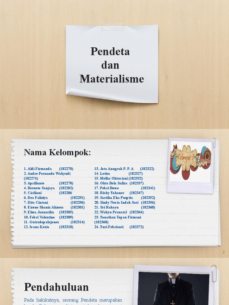 Kel 3 Pendeta Dan Materialisme | PDF | Ilmu Sosial | Sains & Matematika