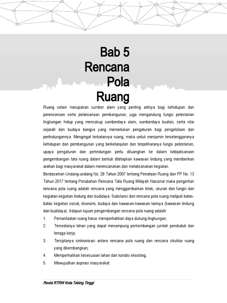 Bab 5 Rencana Pola Ruang | PDF