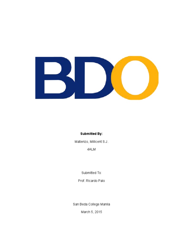 Bdo PDF | PDF