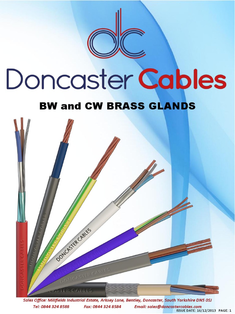 BW and CW Brass Glands Overview | PDF | Wire | Building Engineering