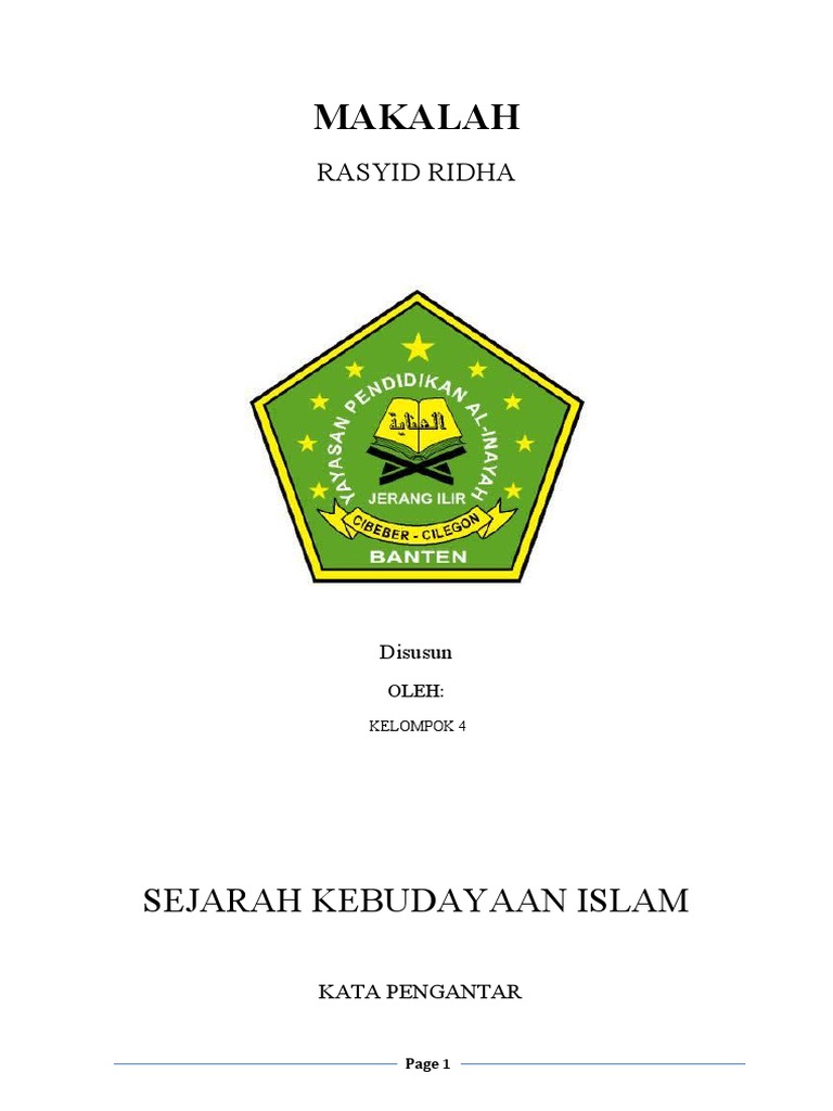 Makalah Rasyid Ridha | PDF