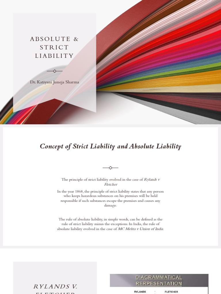 Absolute vs Strict Liability Explained | PDF | Legal Liability | Strict ...