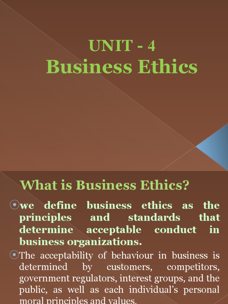 UNIT+FOUR Business+Ethics | PDF | Affirmative Action | Business Ethics