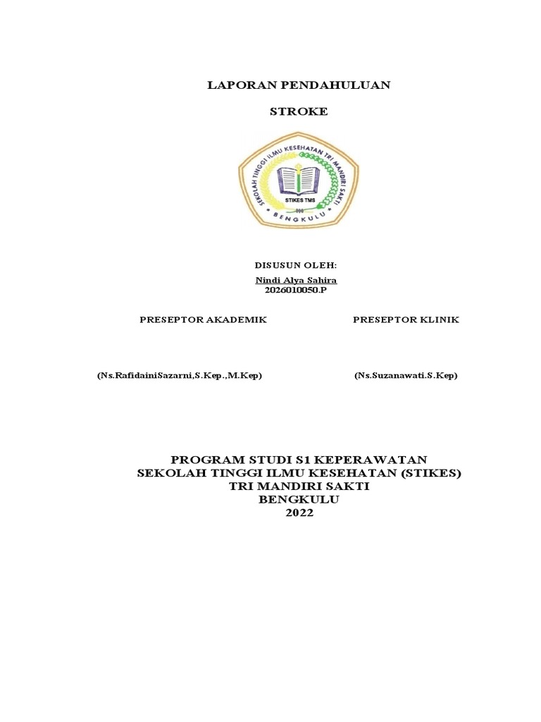 Laporan Pendahuluan Syam Stroke | PDF