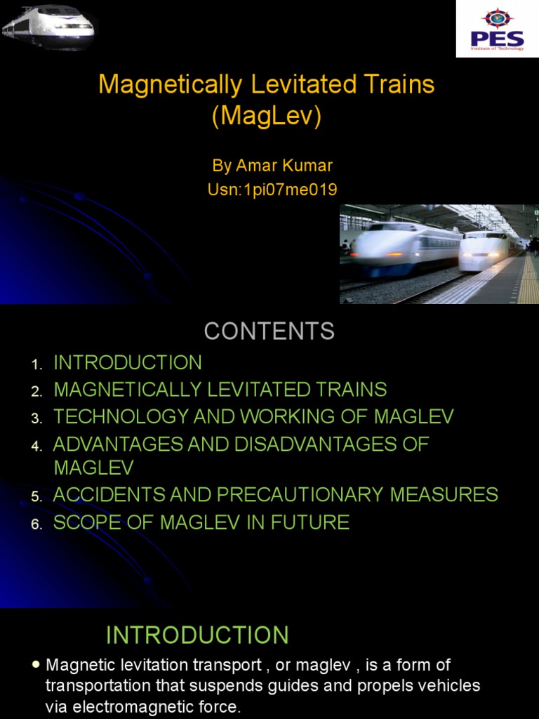 Maglev (Magnetically Levitated Trains) | PDF | Train | Land Transport