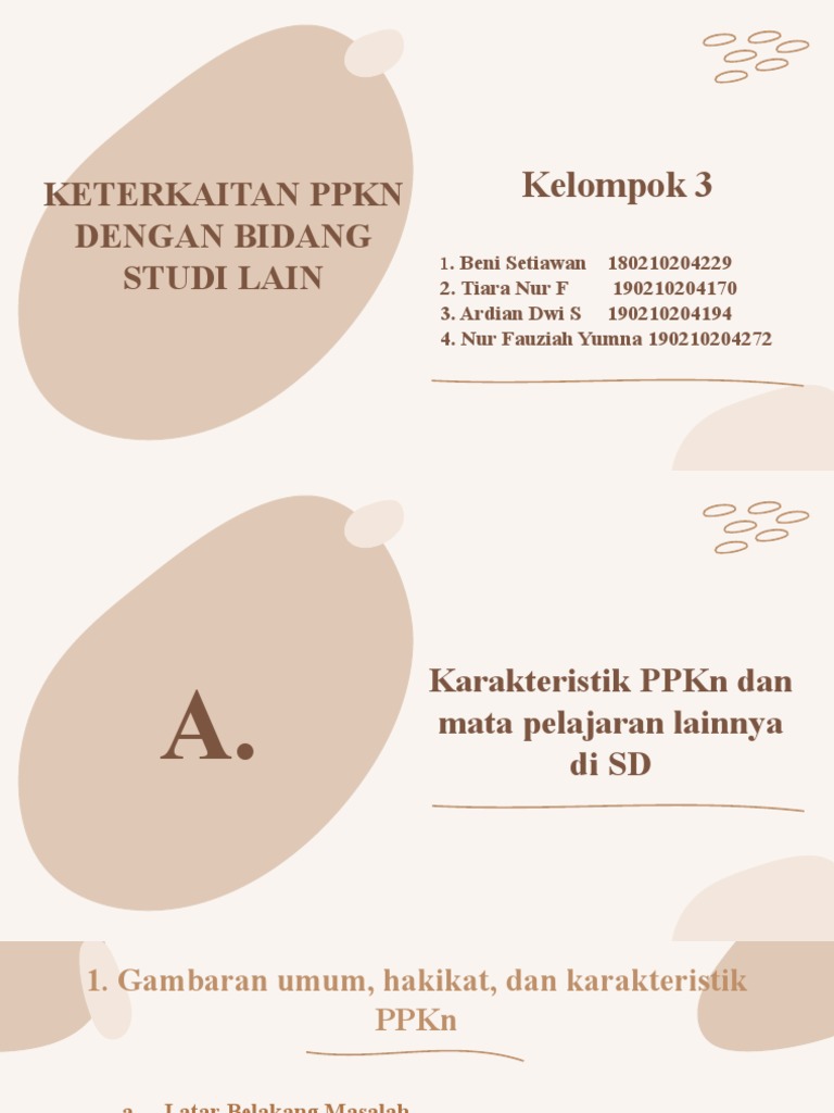 KEL 3. Keterkaitan PPKN Dengan Bidang Studi Lain - Peng - PPKN SD | PDF | Karier & Perkembangan ...