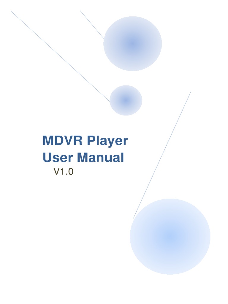 MDVR Player User Manual | PDF | Computers