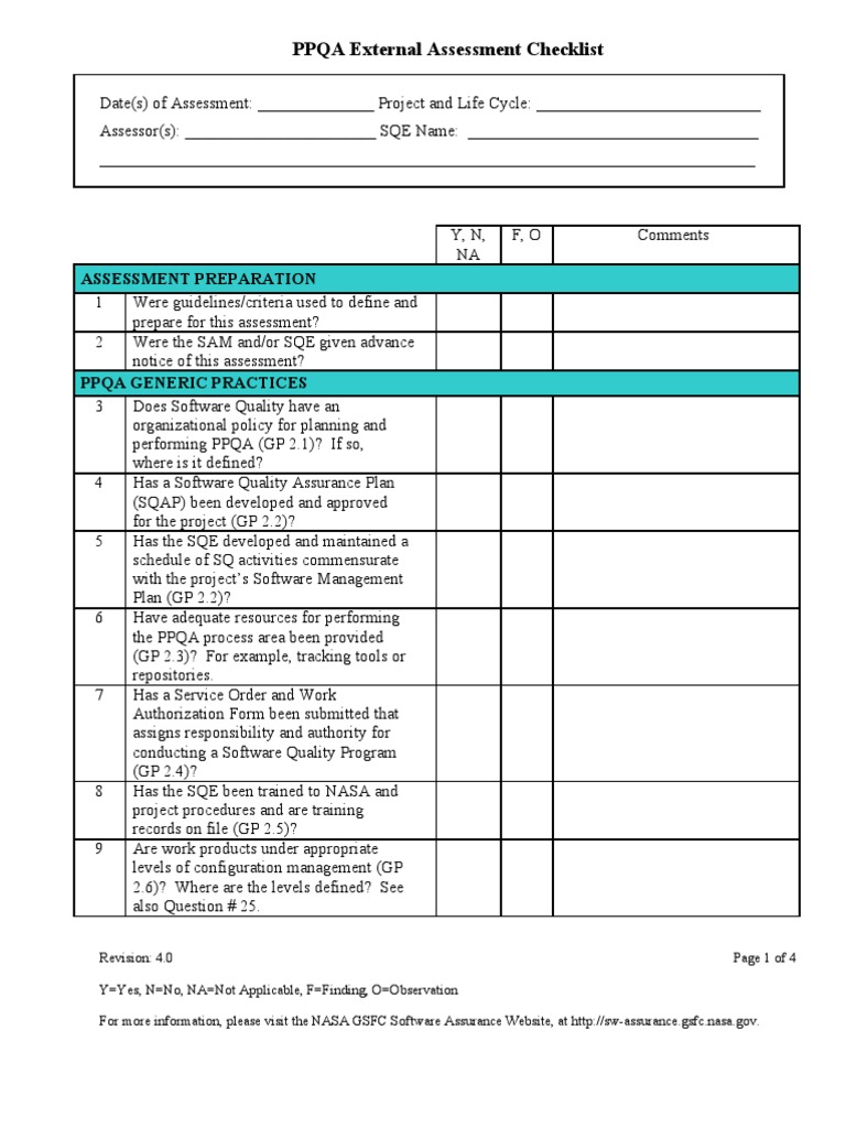 Ppqa External Assessment | Information Management | Software Engineering